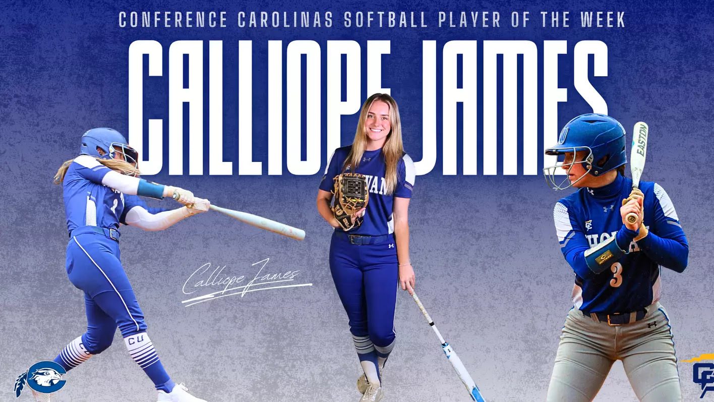 Calliope James Named Conference Carolinas Softball Player of the Week ...